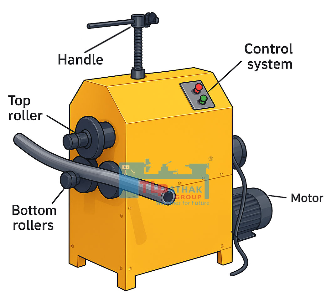 Three Roll Pipe Bending Machine In Kolkata, West Bengal – India